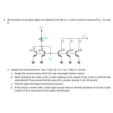 Solved All Transistors In The Given Figure Are Identical Chegg