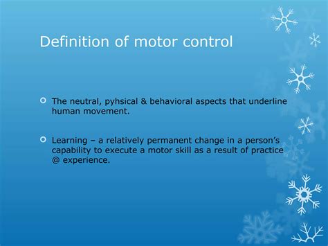 Motor Control Andlearning Ppt