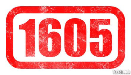 1605 Text Effect and Logo Design Number