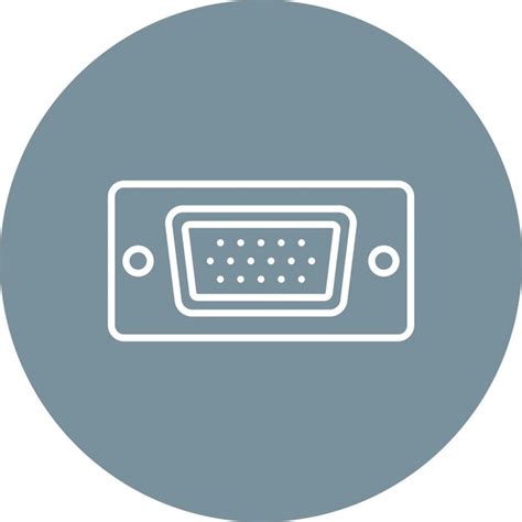 Premium Vector Vga Port Vector Illustration Style