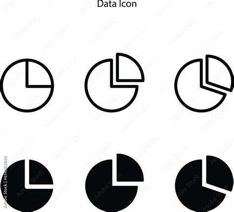 Data Analysis Thin Line Icon Set Data Processing Outline Pictograms For Website And Mobile App