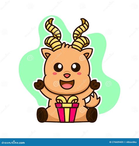 Markhor Goat With Twisted Horns Stock Illustration CartoonDealer