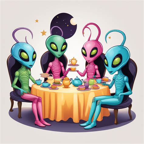 Alien Clipart Extraterrestrial Beings Inviting Humans To