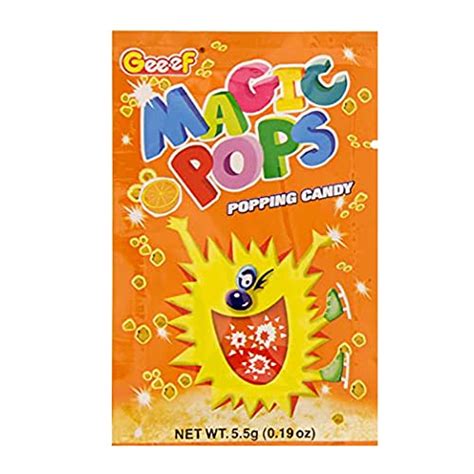 Magic Pops Popping Candy Orange Flavor Pack Of 40 Glamshow