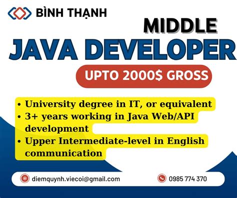 Diễm Quỳnh On Linkedin Bình Thạnh Middle Java Developer Upto 2000 Gross Upper