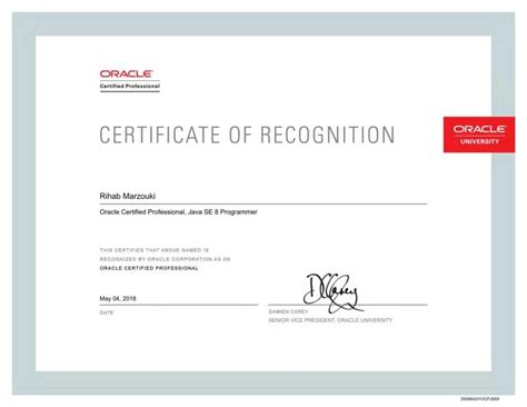 Marzouki Rihab Ocjp® Csm® On Linkedin Oracle Certified Professional