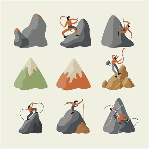 Premium Vector Climbing Elements Vector Illustration