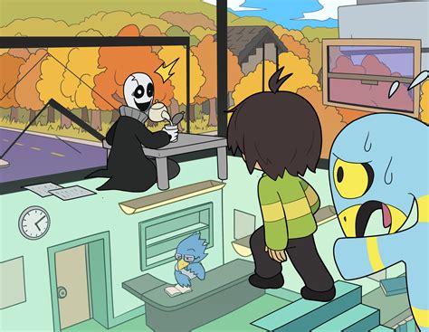 Kris W D Gaster And Berdly Deltarune Drawn By Houten Dre A Mer