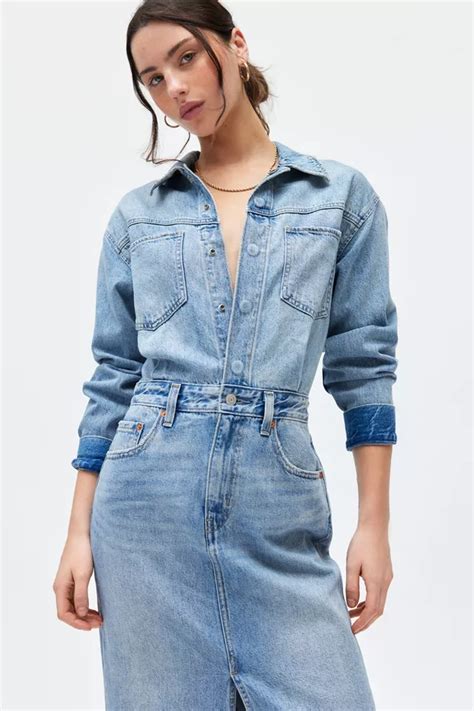 Levis® Otto Western Denim Midi Dress Urban Outfitters