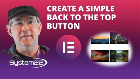 Elementor How To Create A Simple Back To The Top Button 👍👍👍👈 Web Design Free Wordpress Simple