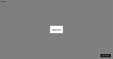 Modal Text Codesandbox