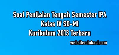 Soal Pts Ipa Kelas Semester Tahun