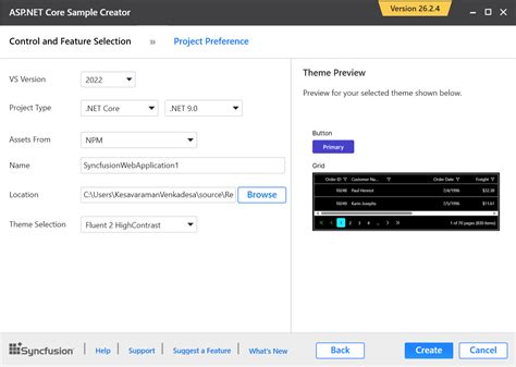 Sample Creator For Aspnet Core Ej2 Syncfusion