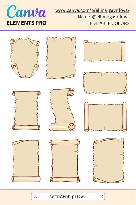 Old Paper Scroll Color Canva Elements In 2024 Canvas Learning Canvas
