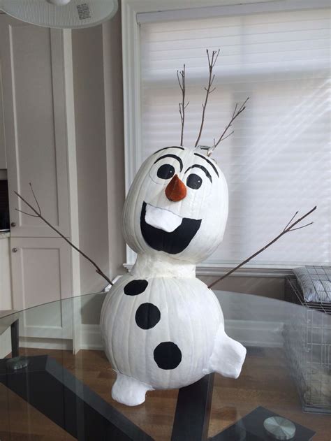 Olaf Pumpkin Pumpkin Contest Olaf Pumpkin Fun Pumpkins