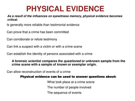 PPT Chapter 2 Types Of Evidence PowerPoint Presentation Free