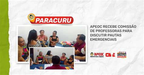 PARACURU APEOC RECEBE COMISSÃO DE PROFESSORAS PARA DISCUTIR PAUTAS