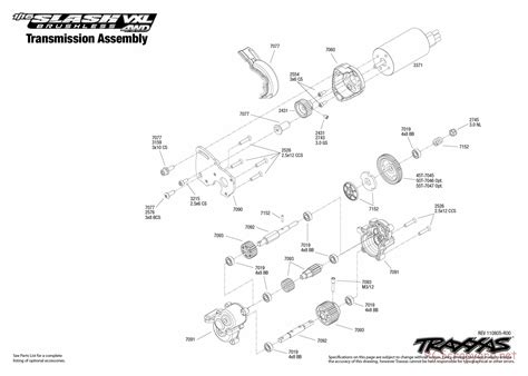 Traxxas Exploded Views 116 Slash 4x4 Vxl 2011 7009