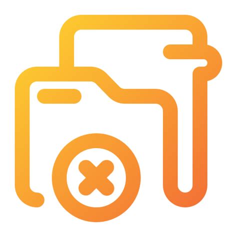 Delete Folder Generic Gradient Icon