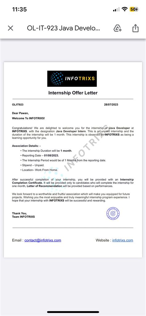 Pawan Vashisht On Linkedin Infotrixs Infotrixsteam Infotrixsinternship