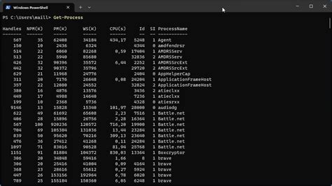 Powershell Get Process Gestion Des Processus
