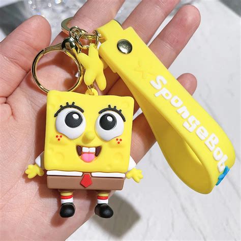 Kawaii Spongebobed Chaveiro Para Meninas Patrick Star Lula Molusco Tent