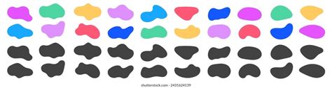 Set Organic Blob Irregular Liquid Vector Stock Vector Royalty Free