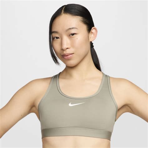 NIKE 運動內衣 女款 中度支撐 慢跑 瑜珈 訓練 AS W NK SWSH MED SPT BRA 灰綠 DX6822 320