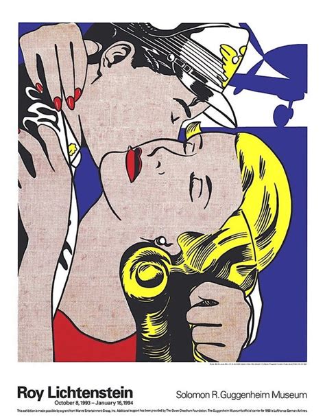 Roy Lichtenstein The Kiss Original Vintage Exhi Gem