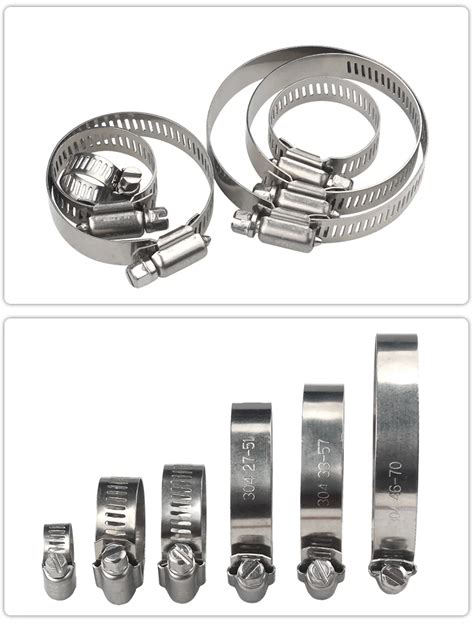 Collier De Serrage Jeu De Colliers De Serrage Pour Tuyaux Pouces En Acier Inoxydable