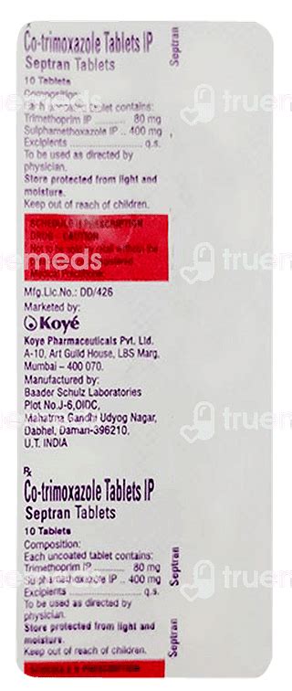 Septran Tablet Bacterial Infection Treatment