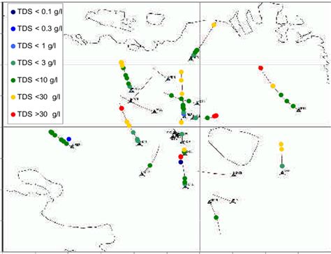 Spatial Locations Of Hydrochemical Tds Determinations The Data
