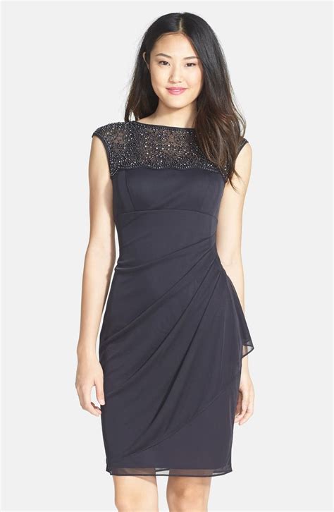 Xscape Beaded Jersey Sheath Dress Nordstrom
