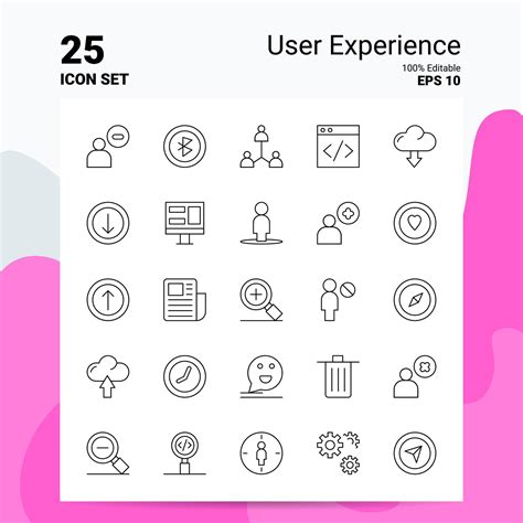 25 User Experience Icon Set 100 Editable Eps 10 Files Business Logo