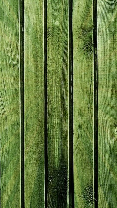 Green Wood Plank Textured With Grass