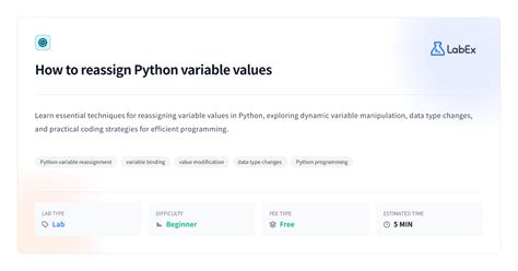 How To Reassign Python Variable Values Labex
