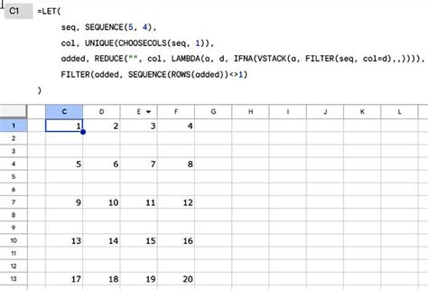 Adding N Blank Rows To SEQUENCE Results In Google Sheets