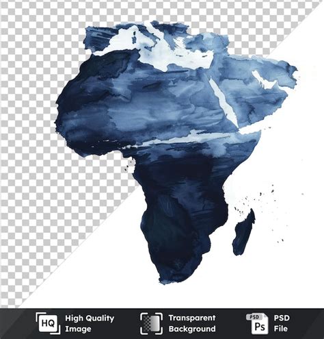 Silhouette Du Continent Africain En Noir Et Blanc Dans Le Style De L