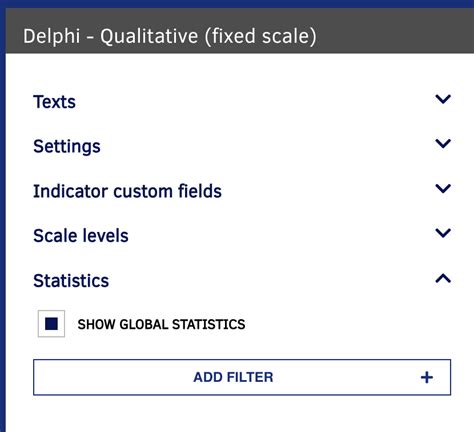 Setting Up Statistics Filtering For Participants « Welphi Support