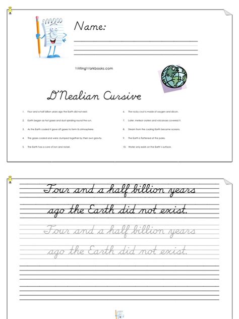 How Earth Began Dn Cursive Pdf Earth Atmosphere