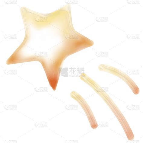 手绘水彩星星水滴元素