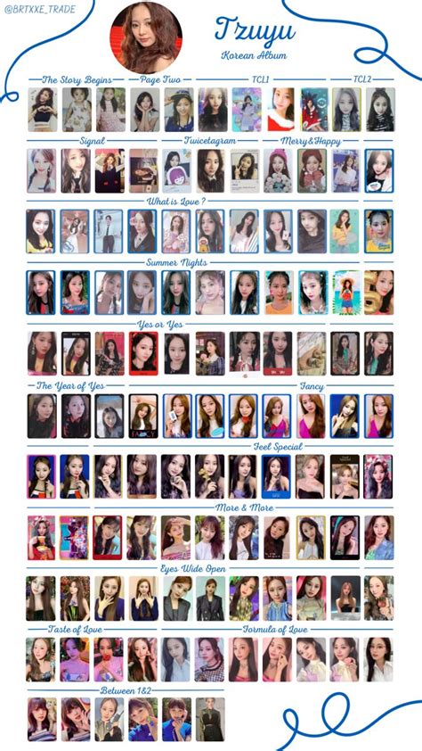 Twice Tzuyu Korean Album Photocards Template Photo Card Template
