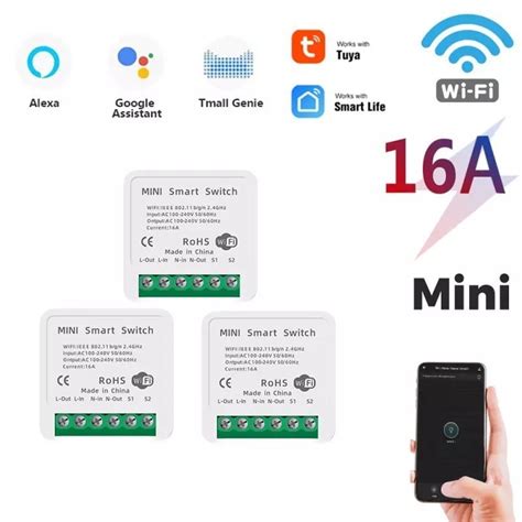Jual Mini Two Way WiFi DIY Smart Switch Module 16A Saklar Pintar 1 2 3 4 Gang Shopee Indonesia