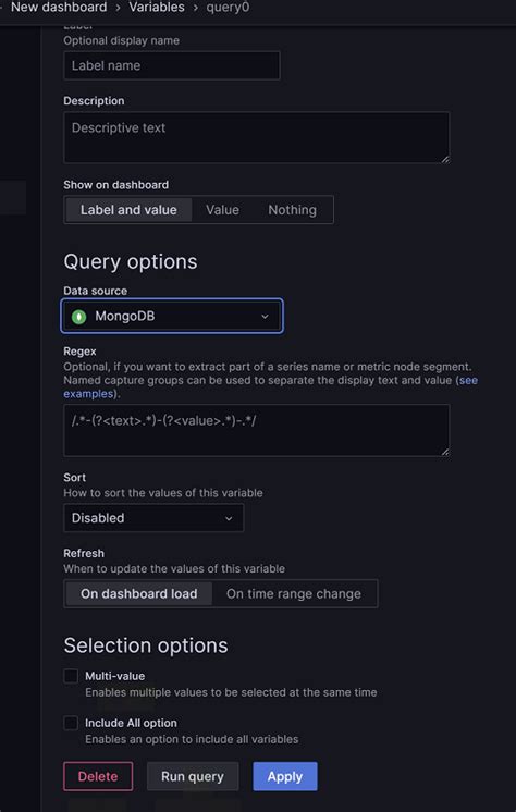 Mongodb Plugin Variable Query Data Links Grafana Labs Community Forums