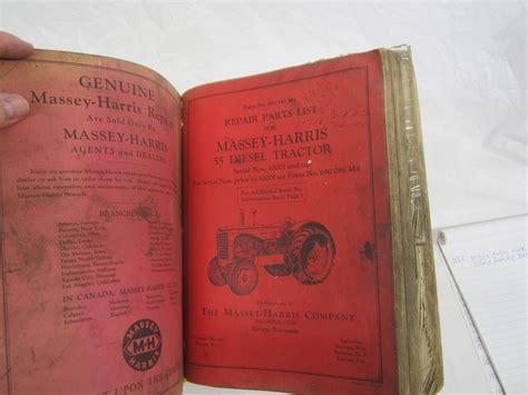 Original Massey Harris Catalogue Stand And Tractor Books Dealership