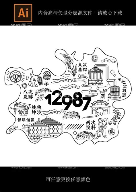 12987酿酒图 源文件下载【酷图网】12987工艺坤沙工艺图酿酒图12987工艺图坤沙酿酒过程茅台镇白酒白酒工艺酒详情