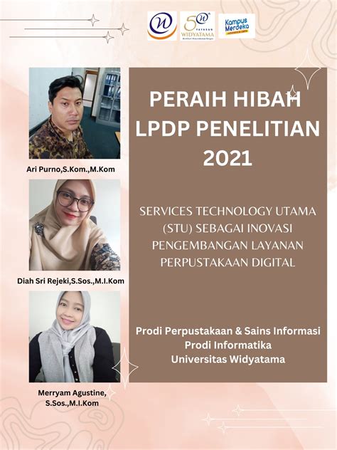 Dua Dosen Prodi Perpustakaan Sains Informasi Berhasil Raih Hibah LPDP