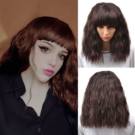 Beron 14 Womens Short Curly Bob Wig With Free Wig Cap