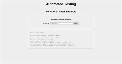 Automated Testing App Codesandbox