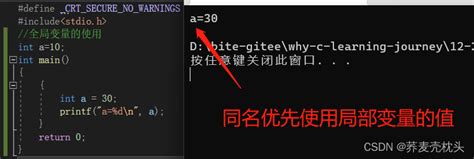 全局与局部变量解析 Csdn博客